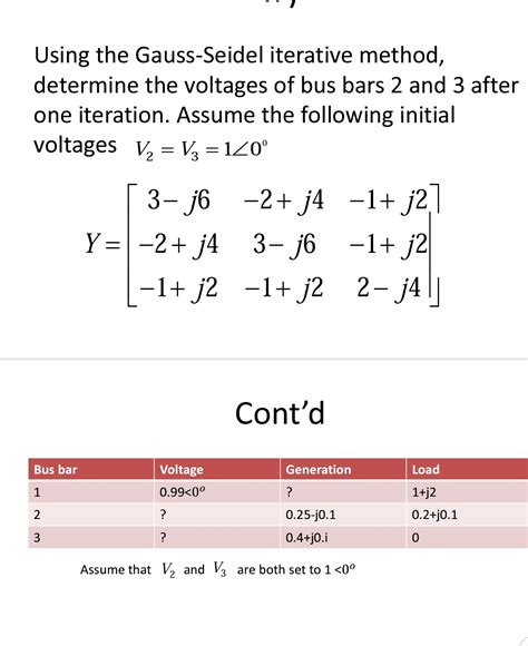 Using The Gauss Seidel Iterative Method Studyx
