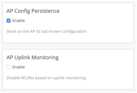 Uplink Monitoring Disable Mist
