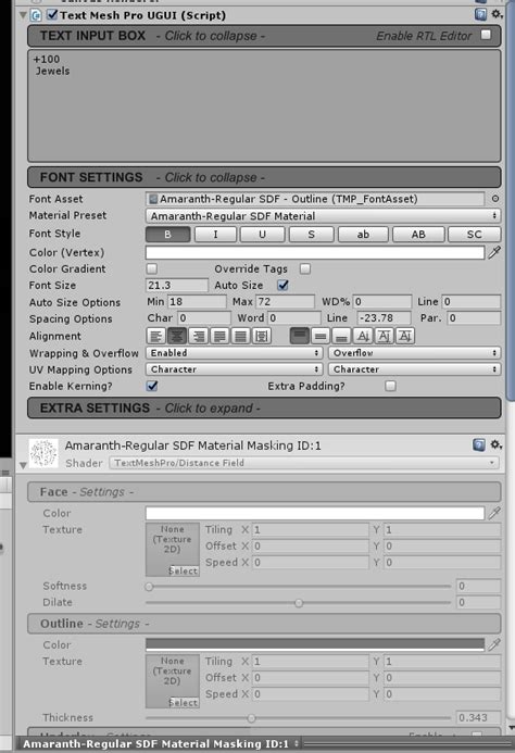 I Cannot Edit The Text Mesh Pro Outline How Can I Do That Runity3d