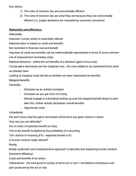 Law And Economics Lecture Notes UWS Studocu
