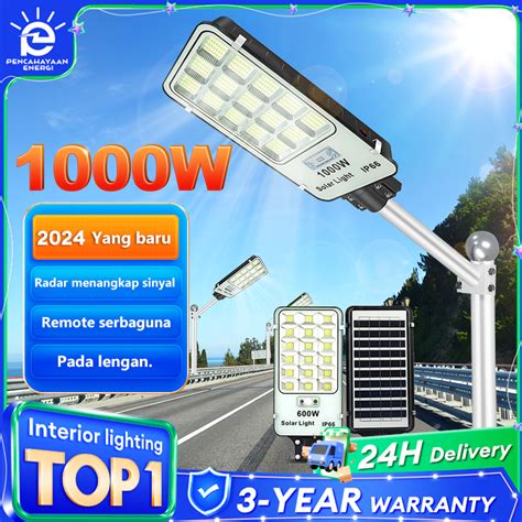 Jual Lampu Tenaga 1000W Surya Lampu Jalan Tenaga Matahari Otomatis