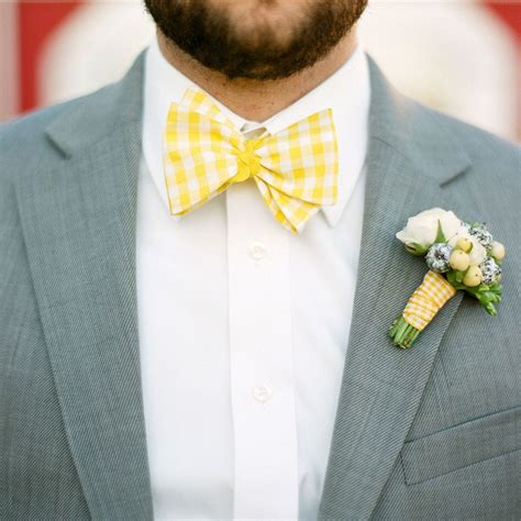 Gingham Bow Tie Wedding Color Inspiration Vintage Wedding