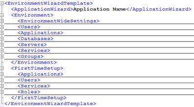 Editing The XML Create Environment Template Emdash