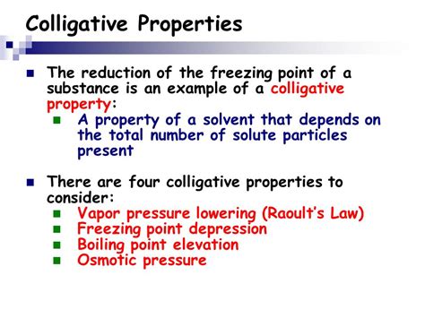 Colligative Properties Examples
