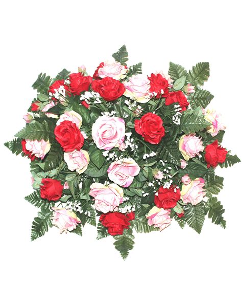 Large Red And Blush Rose Spray
