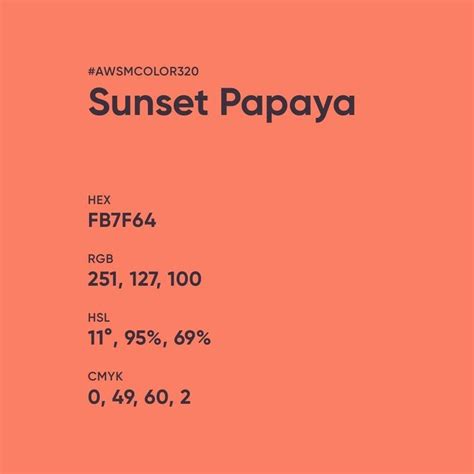 Sunset Papaya Color Palette