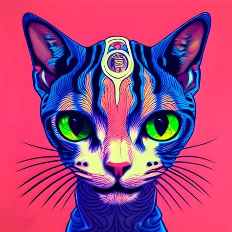 Premium Photo Incredibly Bright Portrait Of A Cat Super Cute Sphynx