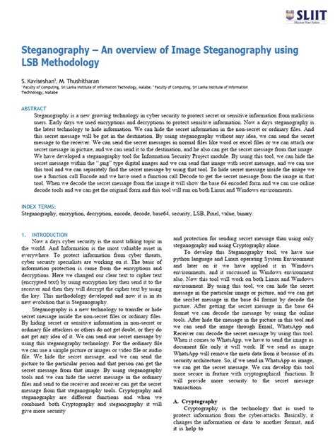 steganography an overview of image steganography using lsb