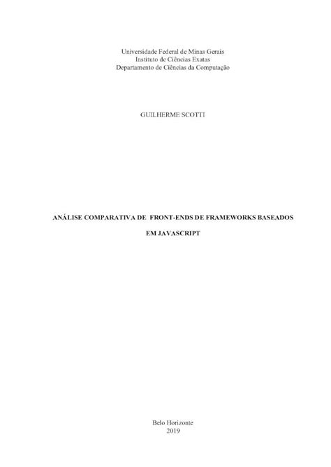 Pdf AnÁlise Comparativa De Front Ends De Frameworks €¦ · Cenário
