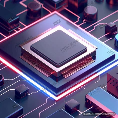 Ai创作图半导体芯片 电脑电子芯片科技 电子芯片科技 芯片集成电路 电脑电子芯片it科技 芯片电子技术 中央处理器 Ic产业 新型半导体 芯片设计与制造 电子芯片背景板 半导体制程 手机处理器