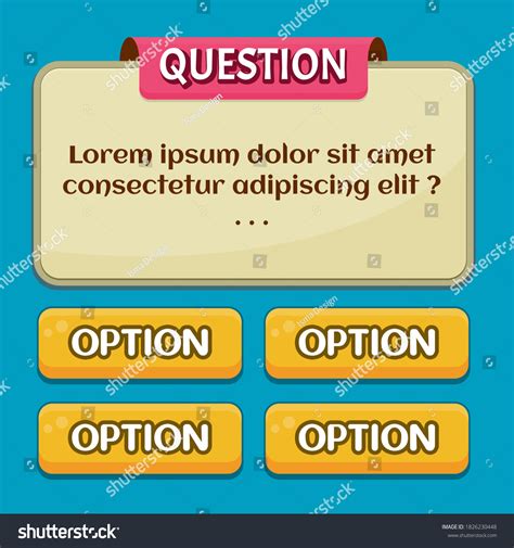 Quiz Vector Template This Design Use Stock Vector Royalty Free 1826230448 Shutterstock