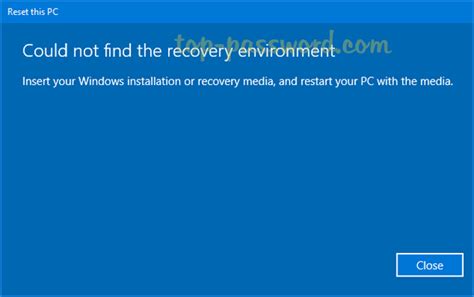 Enable Or Disable Windows Recovery Environment WinRE In Windows Password Recovery