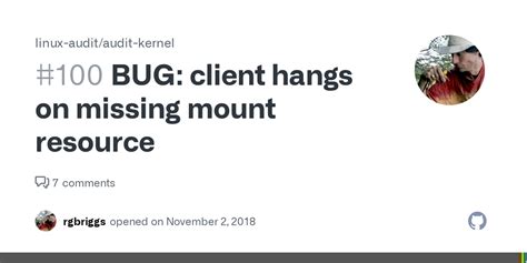 Bug Client Hangs On Missing Mount Resource · Issue 100 · Linux Audit