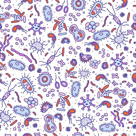 Premium Vector Bacteria Pattern