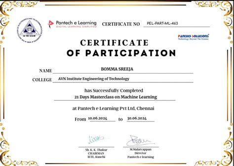 Sreeja Goud On Linkedin Machinelearning Ai Pantechelearning