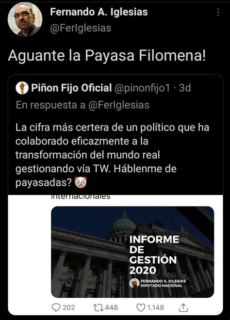 Fernando Iglesias Y Piñón Fijo Protagonizaron Un Cruce Picante Su