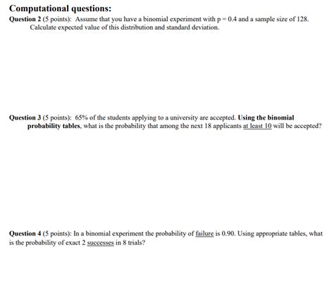 solved computational questions question 2 5 points