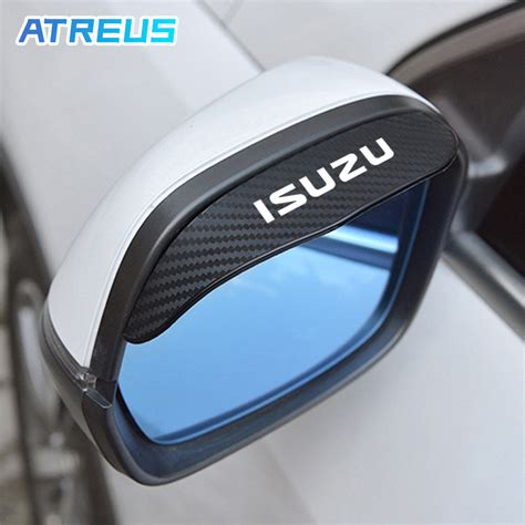2pcs Isuzu Car Side Rear View Mirror Rain Eyebrow Rainproof Cover