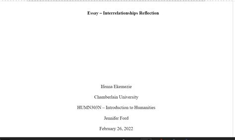 Solution Humn303n Week 8 Assignment Essay Interrelationships