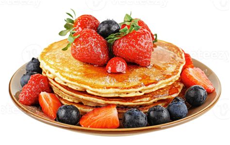 Panqueques Con Bayas Y Jarabe 53291863 Png