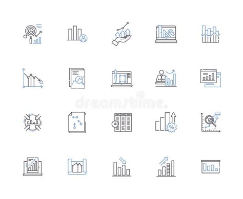Charts And Diagrams Outline Icons Collection Charts Diagrams Graphs