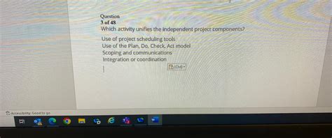 Solved Question3 Of 48Which Activity Unifies The Independent Chegg