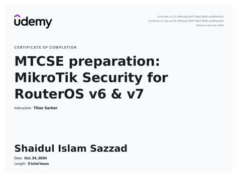 shaidul islam sazzad on linkedin mikrotik mtcse network security