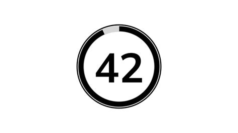 Seconds Countdown Timer Animation With Simple Flat Modern Black Circle Indicator Animation On