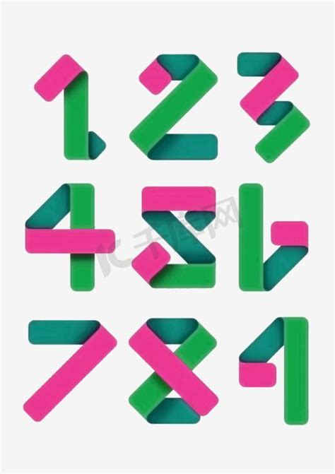 123456图标ps艺术字体 123456图标ps字体设计效果 千库网
