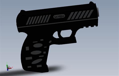 Waltherccp半自动手枪solidworks 2015模型图纸免费下载 懒石网