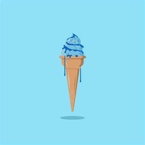 Premium Vector Ice Cream Cone Scoops Illustration