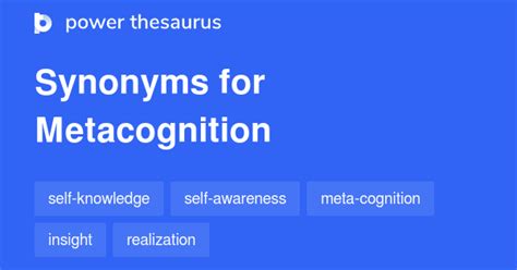 Metacognition Synonyms 189 Similar Words And Phrases