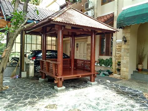 Gazebo Saung Taman Kayu Kelapa Tangerang Konstruksi Dan Taman 913542134