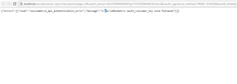 javascript O parâmetro oauth consumer key esta faltando Stack