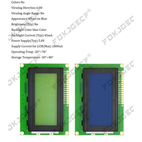 1604 16x4 164 Character Lcd Module Display Screen Lcm Yellow Blue