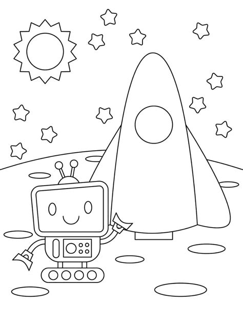 다운로드하고 인쇄할 수 있는 로봇 색칠 페이지 30개 이상 🎨🤖