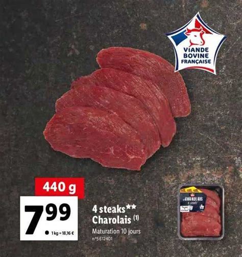 Promo 4 Steaks Charolais Chez Lidl ICatalogue Fr