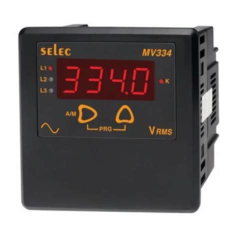 Selec MV334 Digital Voltmeter 3 Phase 96x96mm At Best Price In Navi Mumbai