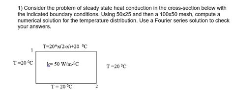 Solved Consider The Problem Of Steady State Heat Conduction In The 1 Answer Transtutors