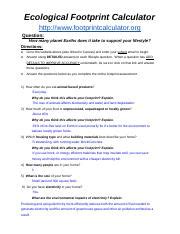 Ecological Footprint Calculator Ecological Footprint Calculator Footprintcalculator