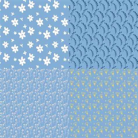 Premium Vector Seamless Vector Pattern Spring Leaves Flowers Simple