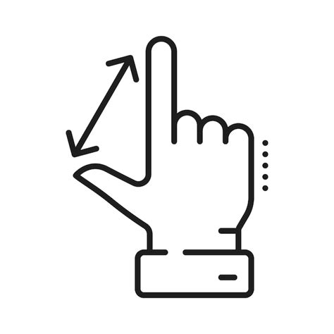 Premium Vector Increase And Reduce Sign Resize Hand Gesture Icon