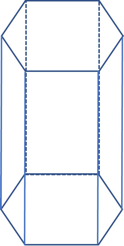 draw the solid hexagonal prism quizlet