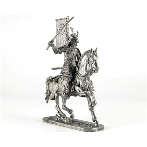 Japan Samurai On Horse 16 17 Century Metal Sculpture Collection 54mm