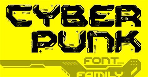 Cyberpunk Style Font Technology Futuristic Digital Decorative Ft