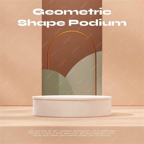 Золотая арка коричневая и зеленая стена 3d рендеринг макета белого