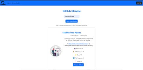 GitHub Repository Lister Devpost