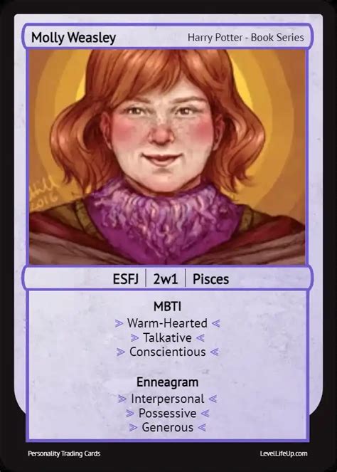 Molly Weasley Enneagram And Mbti Personality Type Level Life Up