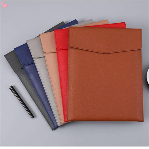 File Folder Pu Leather A4 Document Holder File Organizer Filing