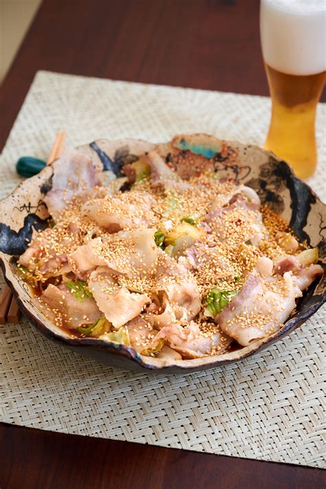 豚肉とレタスのうまだれ蒸し レシピ 割烹よし田